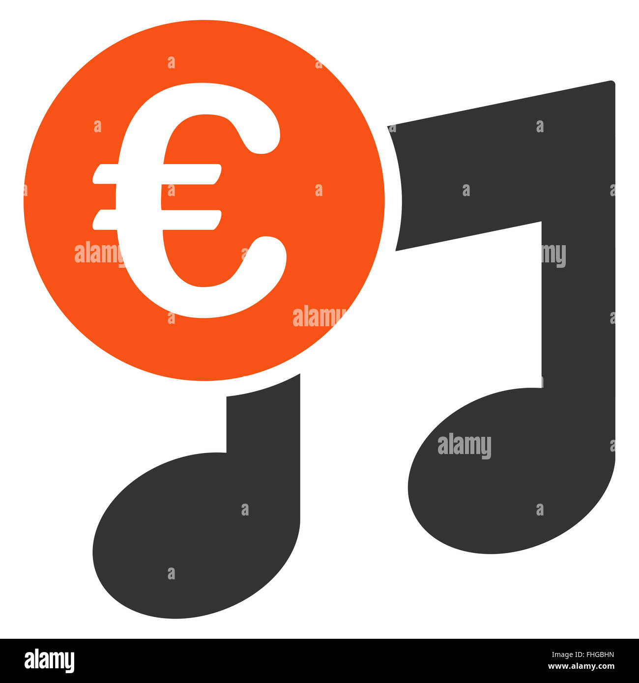 Euro Music Notes Icon Stock Photo - Alamy