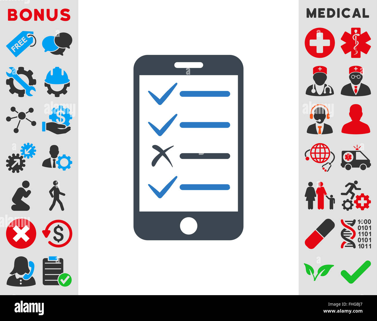 Mobile Test Icon Stock Photo - Alamy