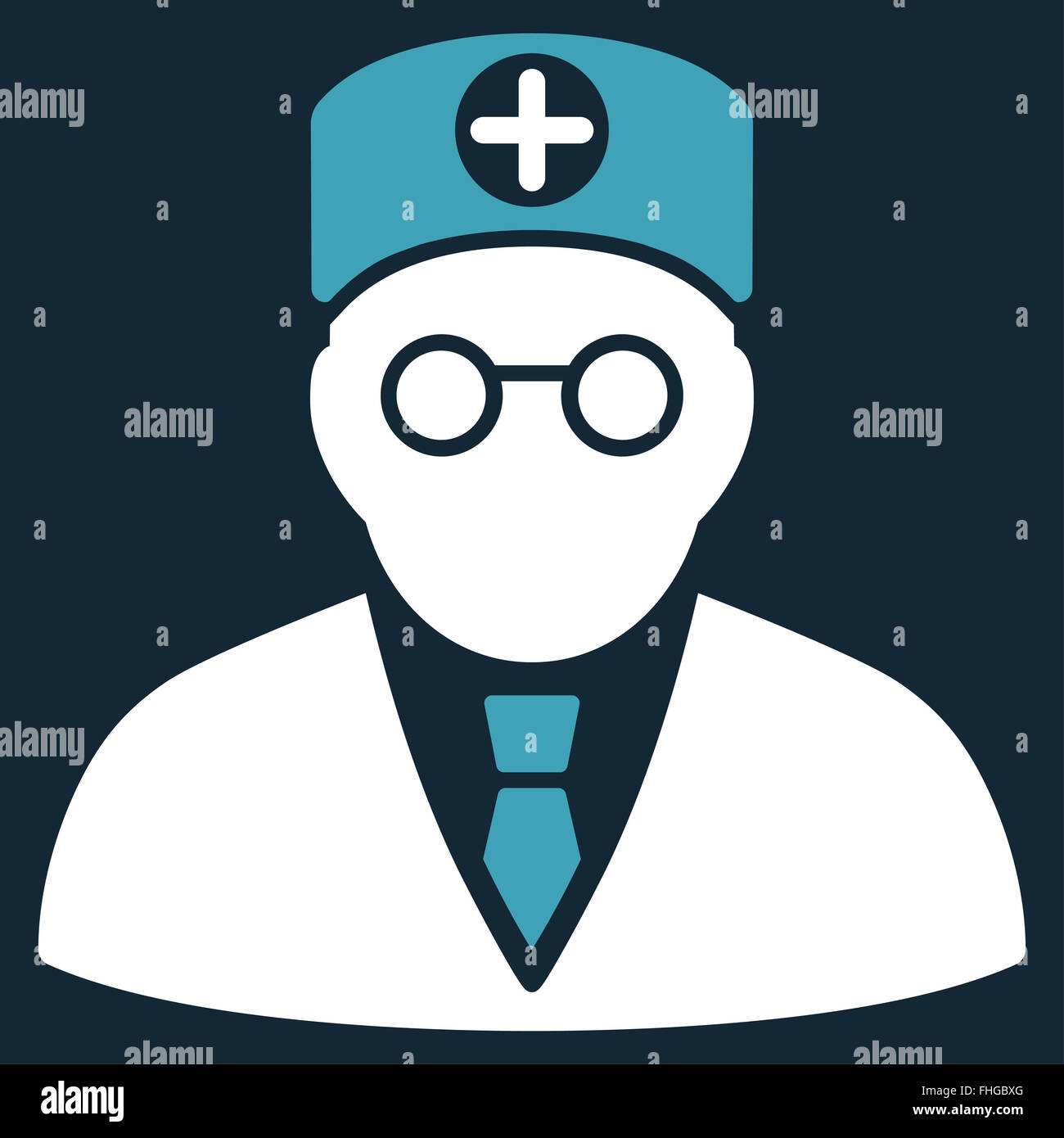 Head Physician Icon Stock Photo - Alamy