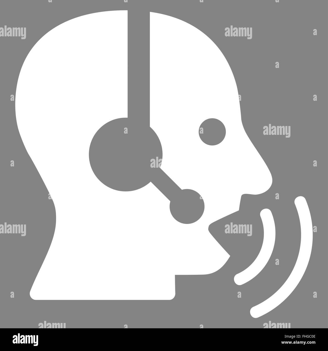 Operator Signal Flat Icon Stock Photo - Alamy