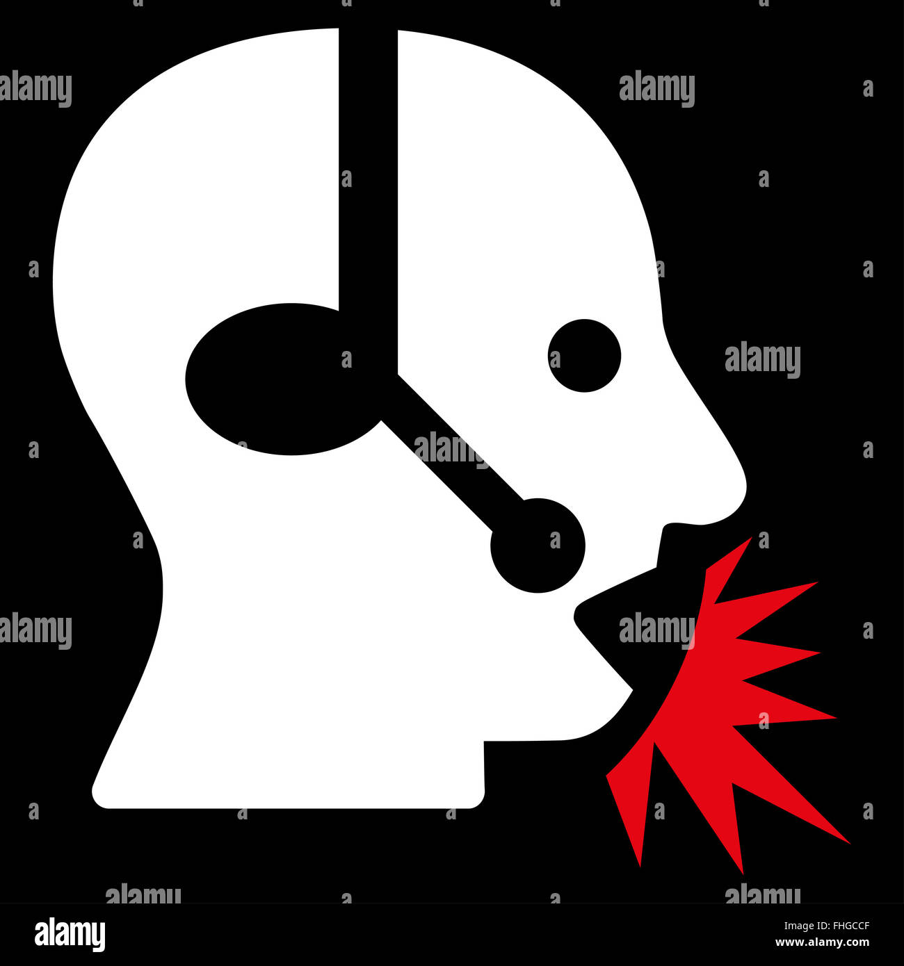 Operator Speech Icon Stock Photo - Alamy