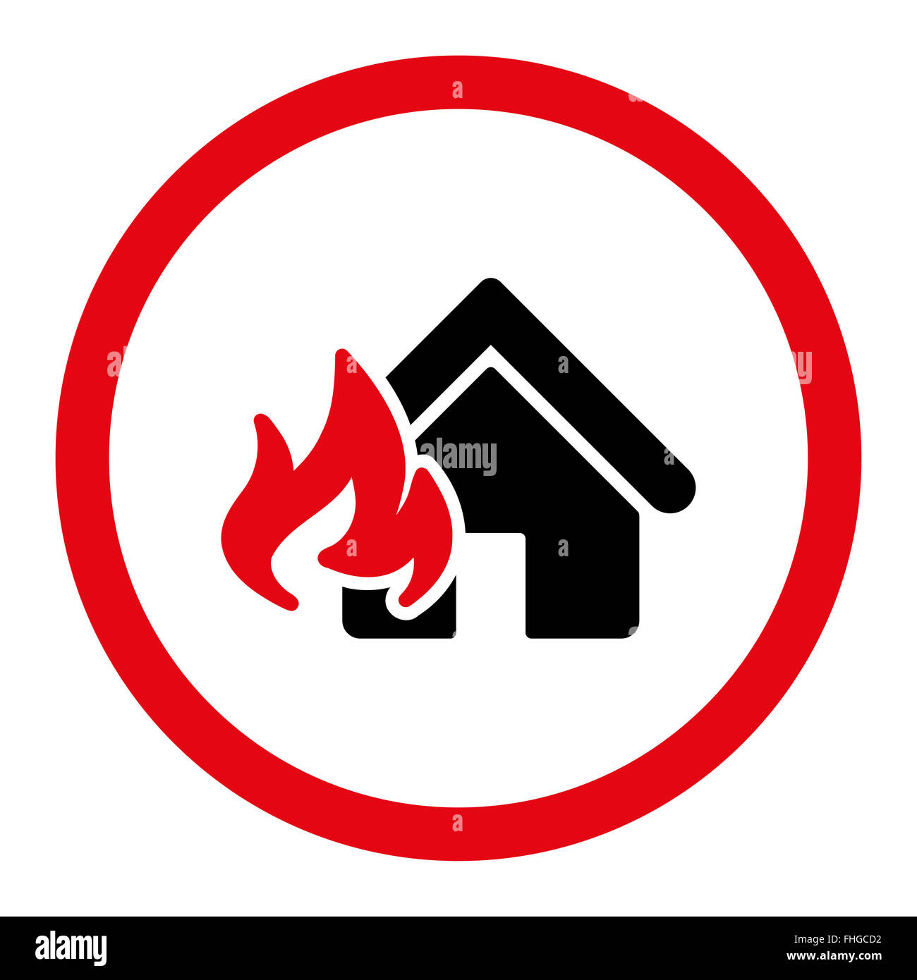 Fire Damage icon Stock Photo - Alamy