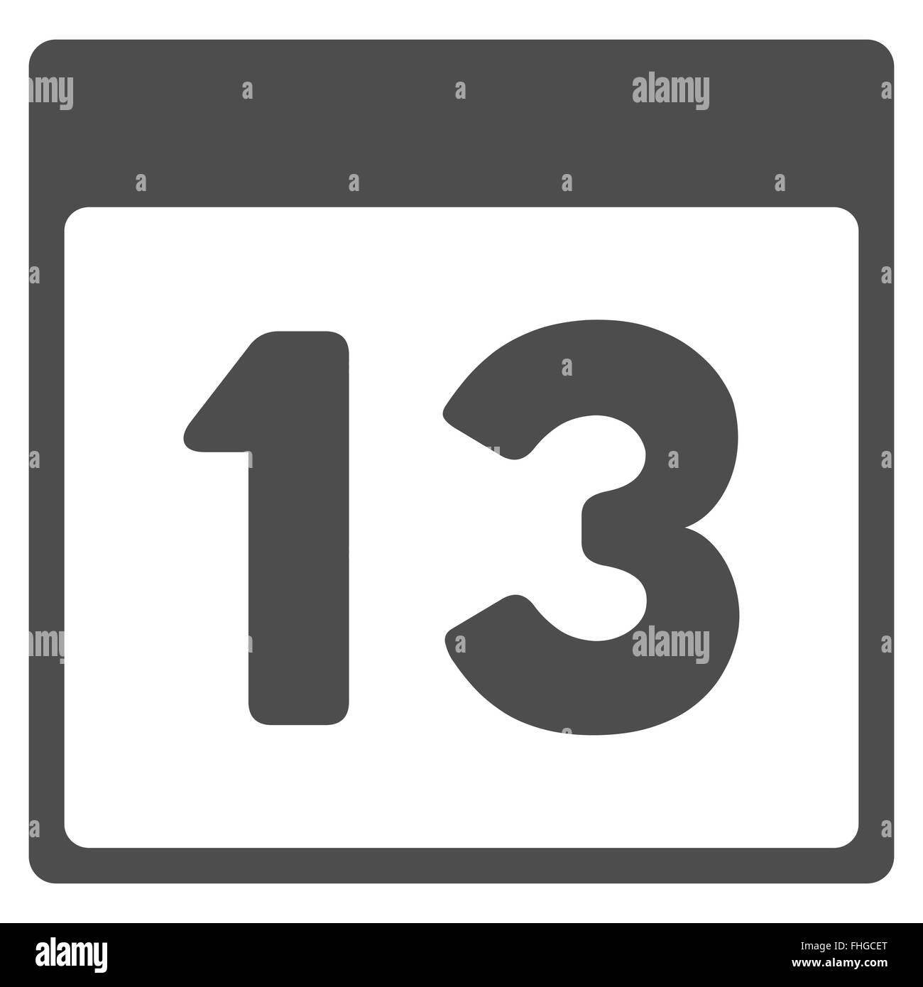 Thirteenth Date Icon Stock Photo - Alamy
