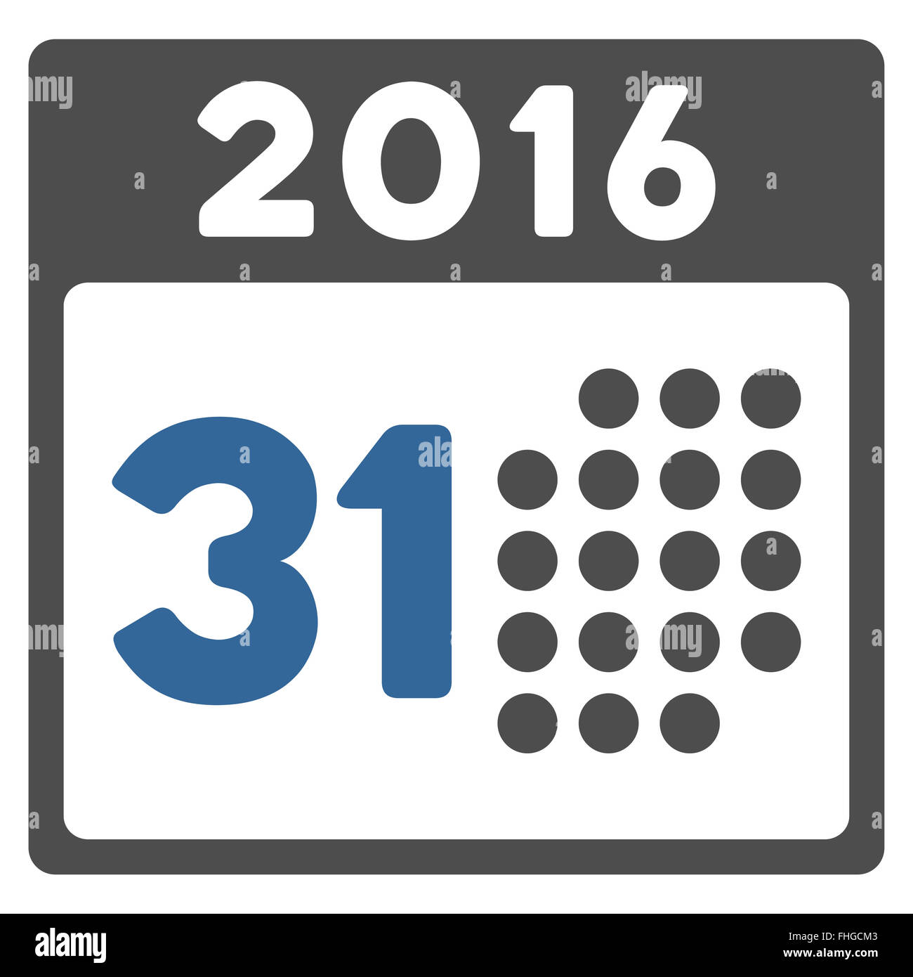 Last 2016 Month Day Icon Stock Photo - Alamy