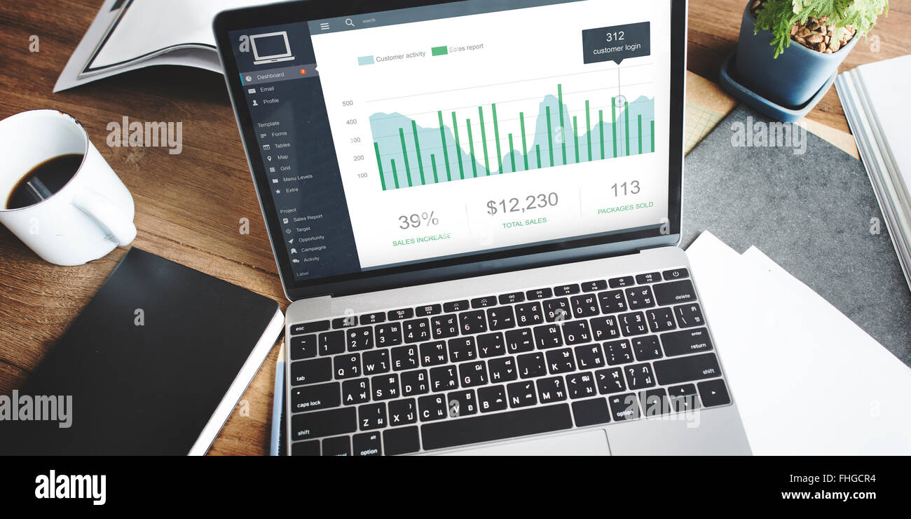 Customer Activity Monitor Dashboard Concept Stock Photo - Alamy