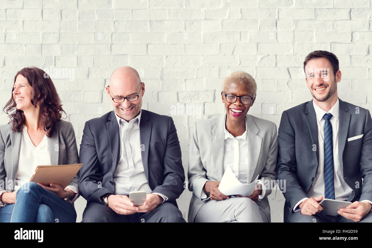 Business People Meeting Corporate Digital Device Connection Concept ...