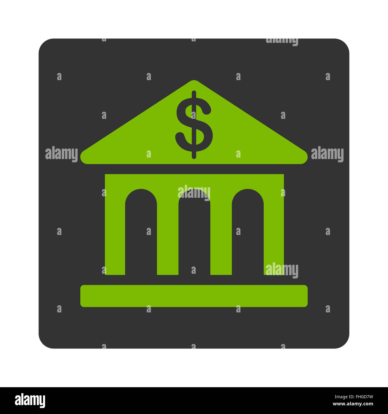 Bank Building Icon Stock Photo - Alamy