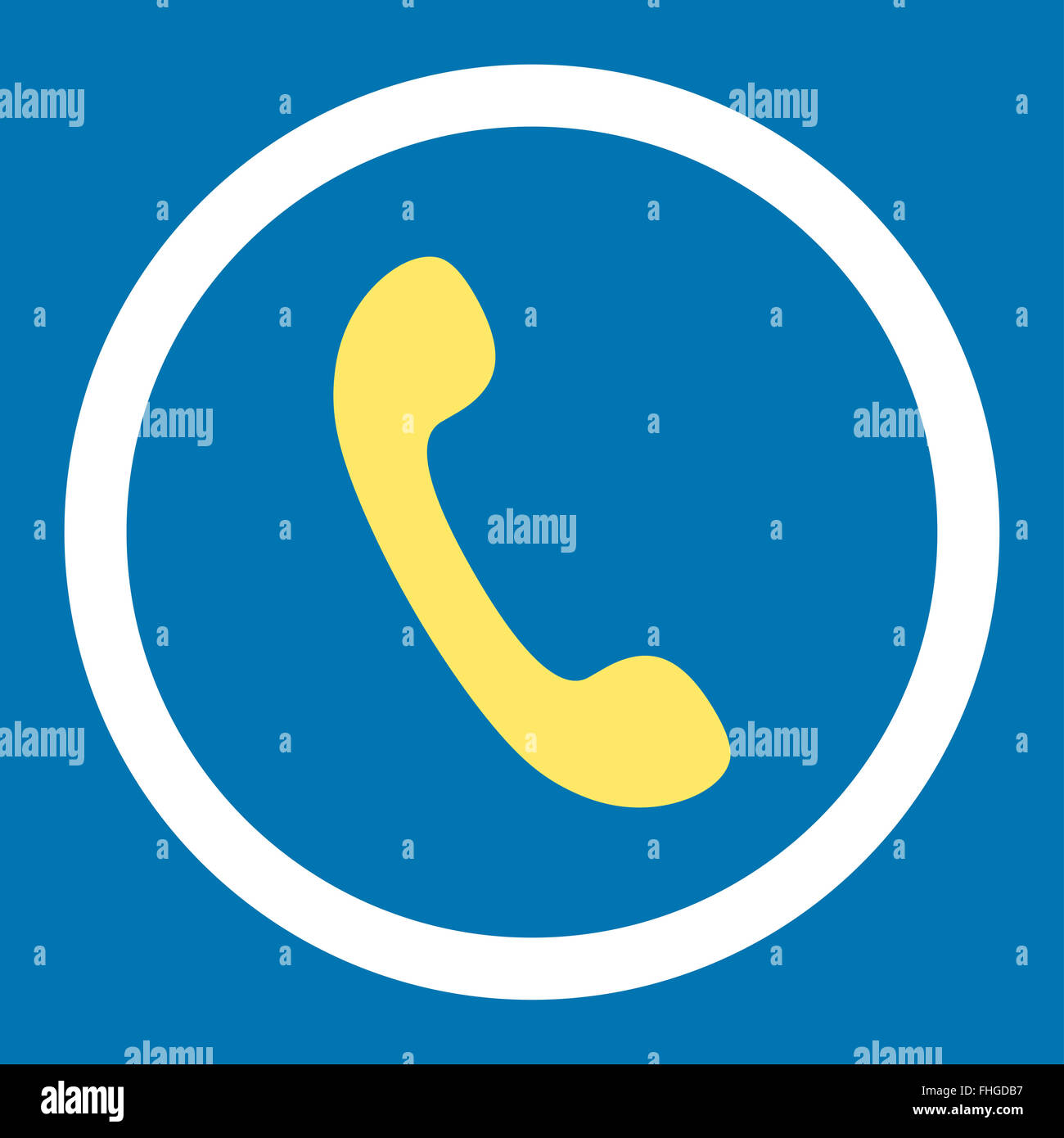 Phone flat yellow and white colors rounded raster icon Stock Photo - Alamy