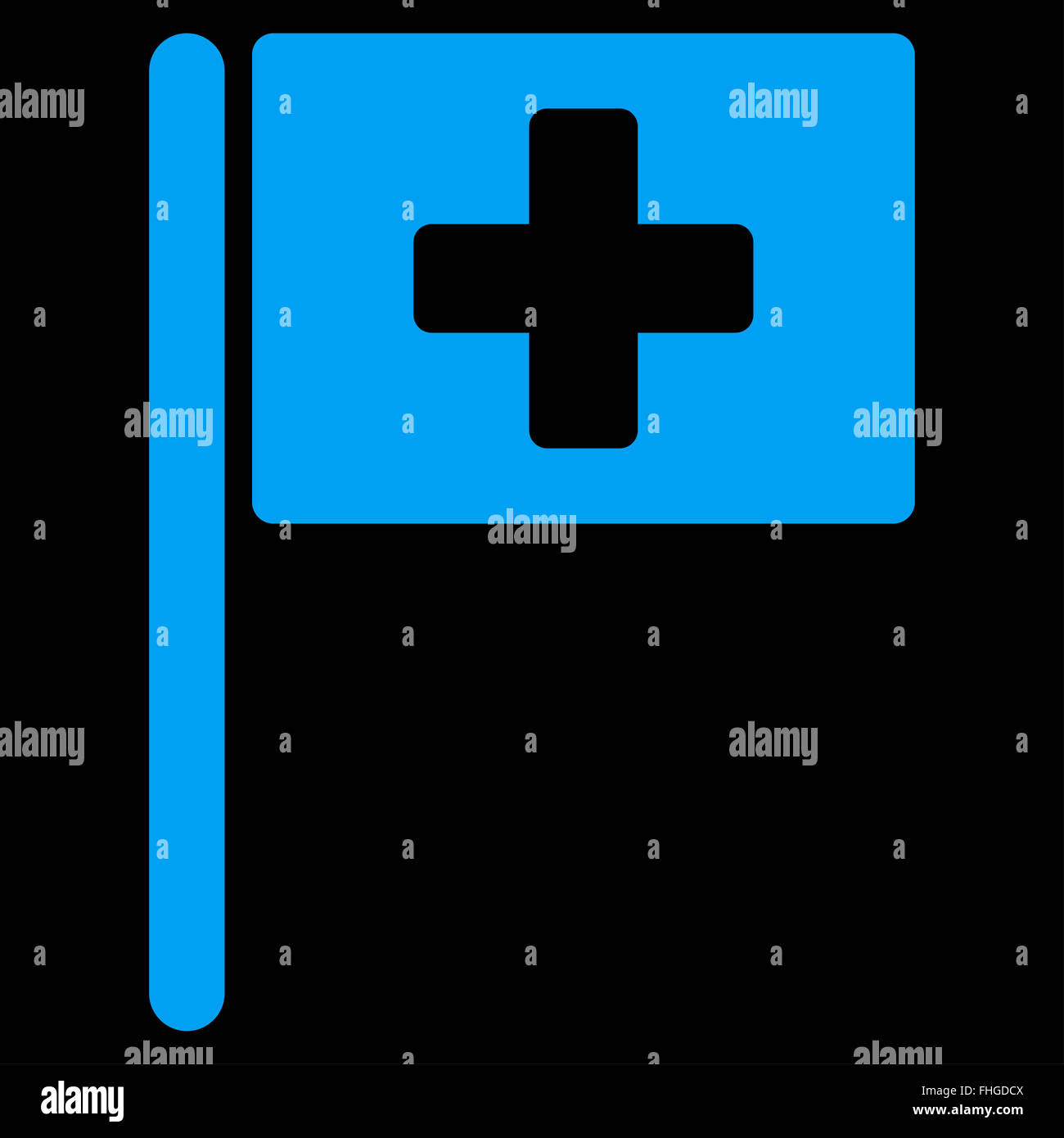 Hospital Flag Icon Stock Photo - Alamy