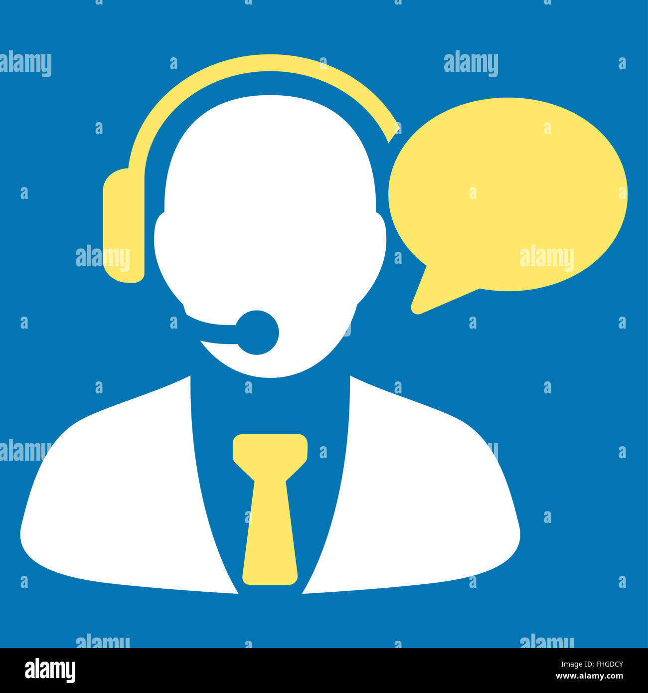 Support Manager Message Icon Stock Photo - Alamy