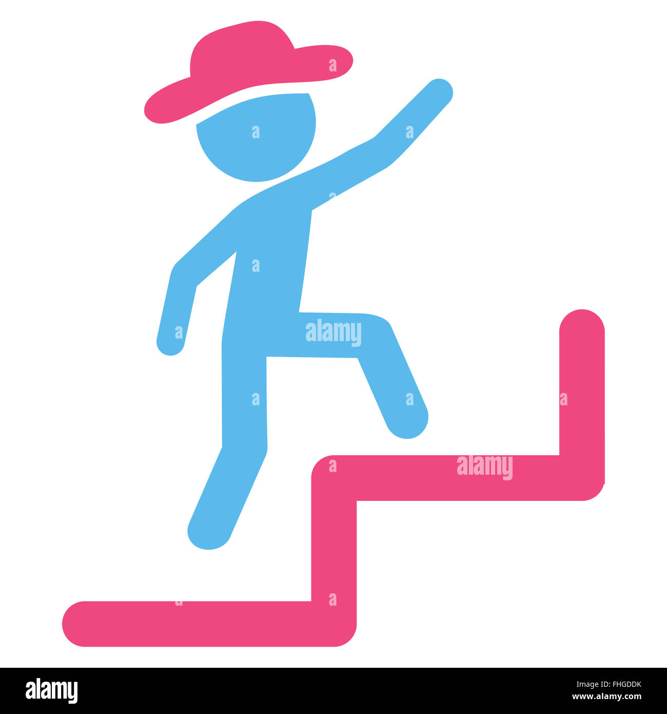 Male Steps Upstairs Icon Stock Photo - Alamy