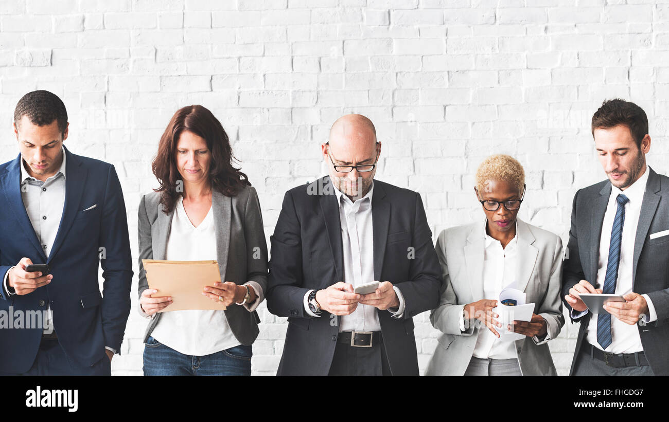 Business People Meeting Corporate Digital Device Connection Concept ...