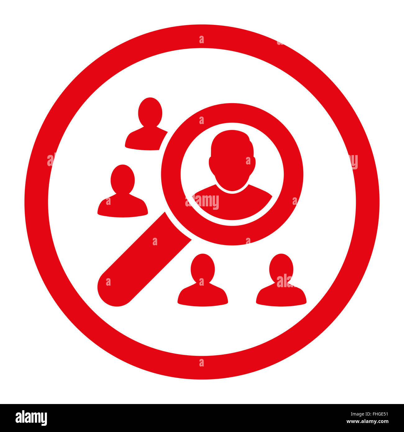 Marketing flat red color rounded glyph icon Stock Photo - Alamy