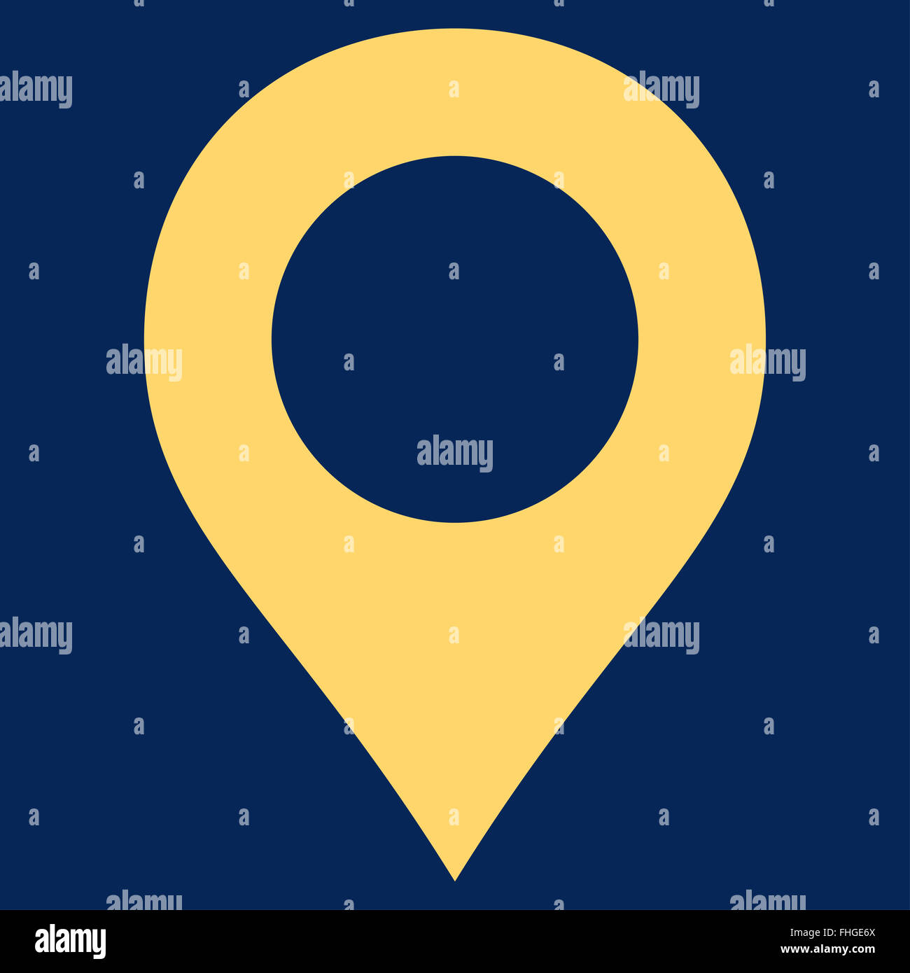 Map Marker flat yellow color icon Stock Photo - Alamy