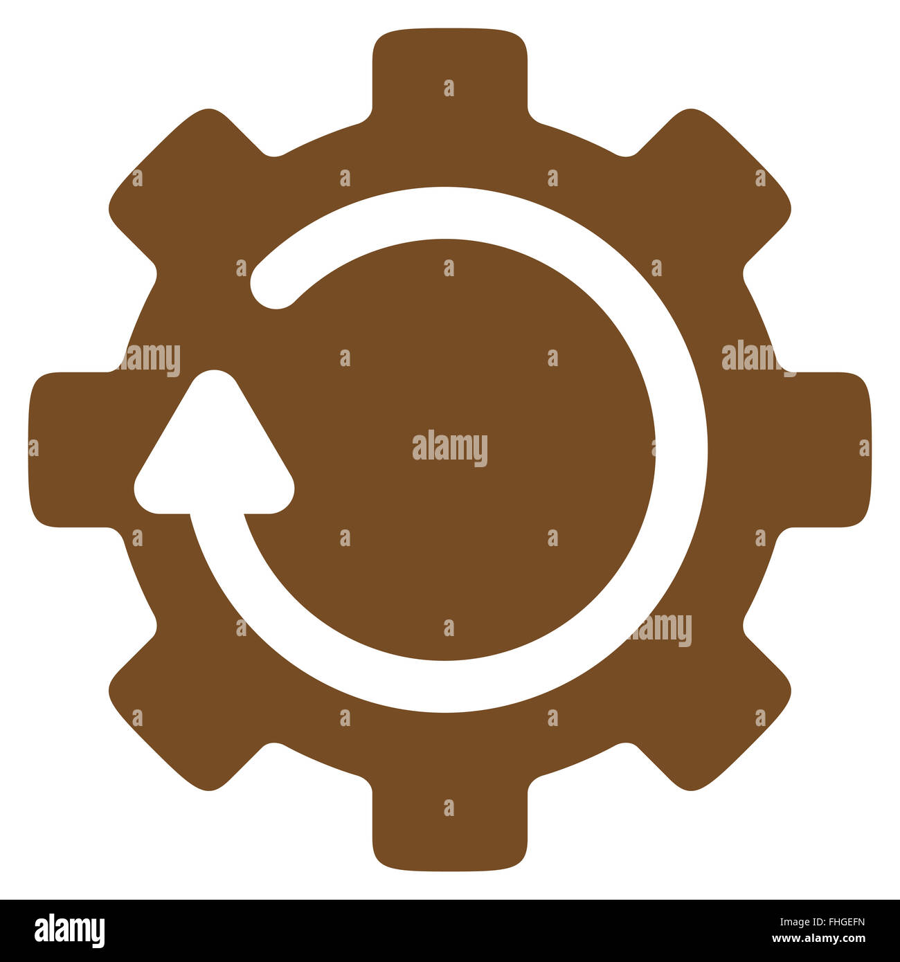 Gear Rotation Flat Icon Stock Photo - Alamy