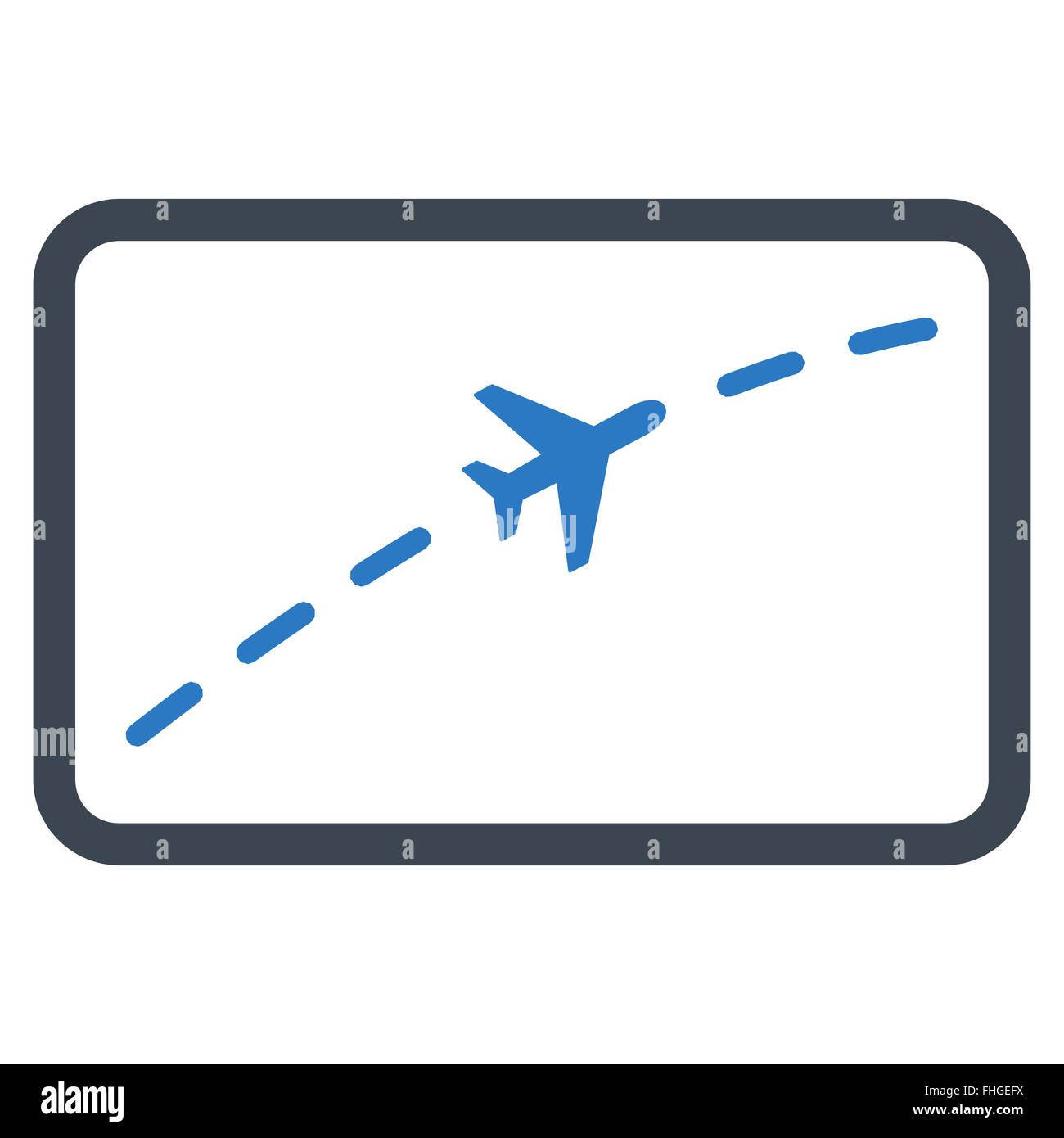 Plane Route Flat Icon Stock Photo - Alamy