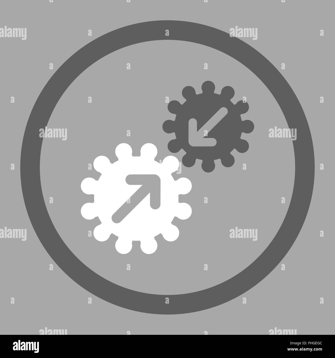 Integration flat dark gray and white colors rounded glyph icon Stock ...
