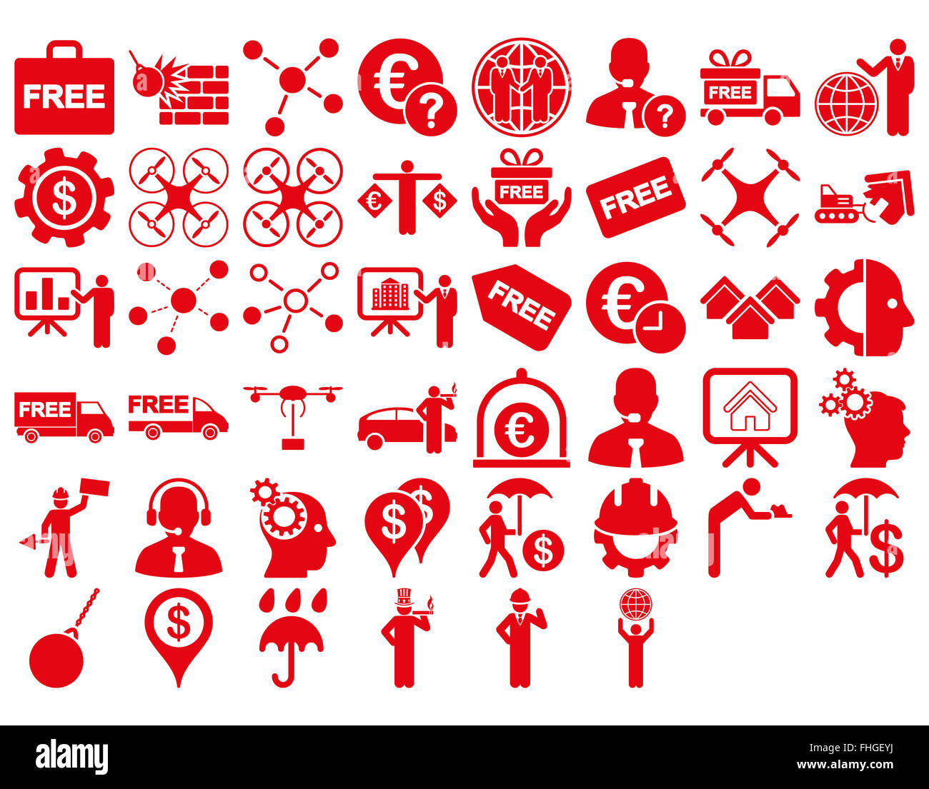 Business Icon Set Stock Photo - Alamy