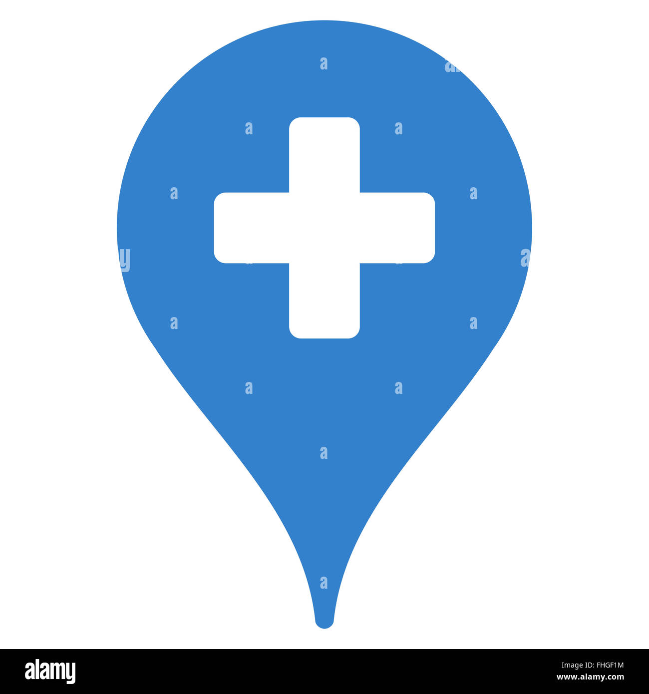 Clinic Map Pointer Icon Stock Photo - Alamy