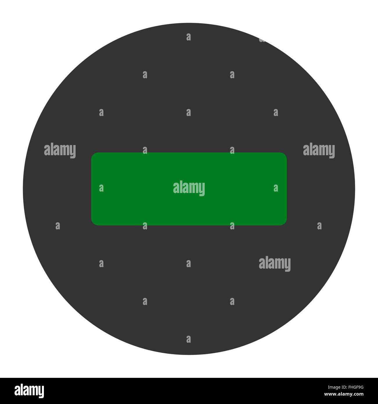 Minus flat green and gray colors round button Stock Photo - Alamy