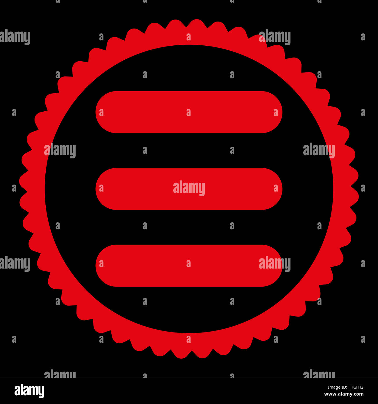 Stack flat red color round stamp icon Stock Photo - Alamy