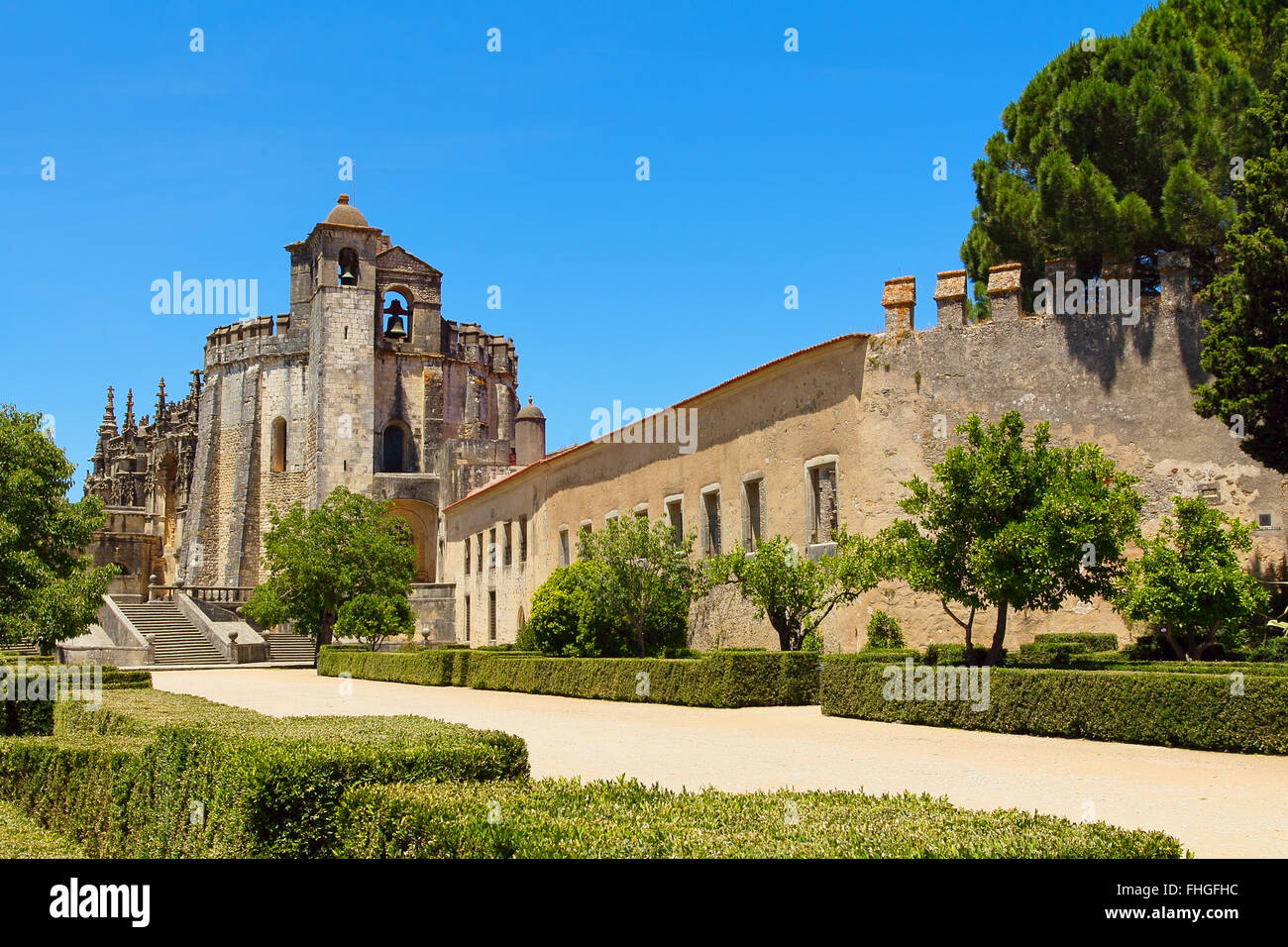 Templar knights castle of Tomar . Portugal Stock Photo - Alamy