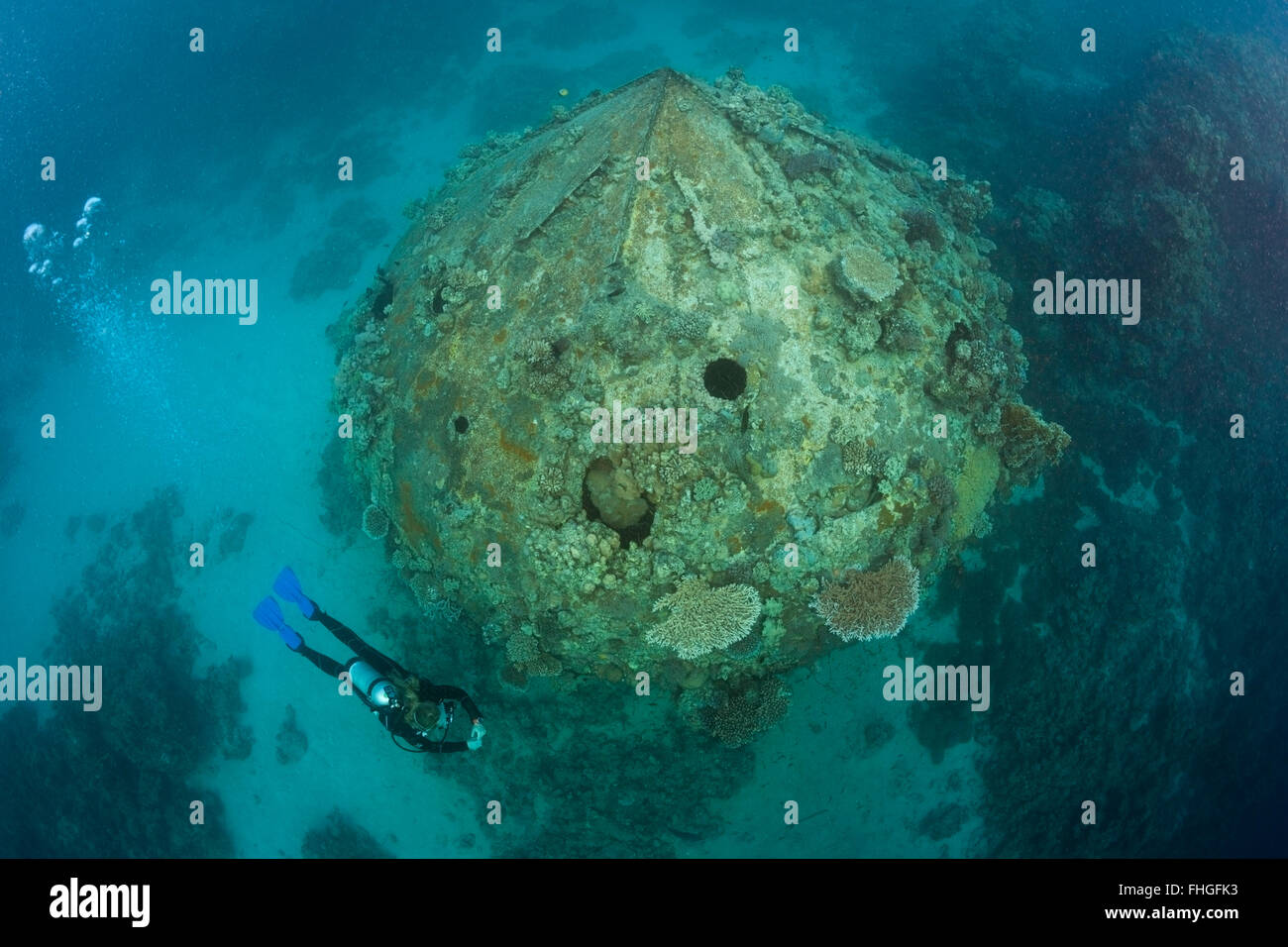 Diving Cousteaus Underwater Habitat Precontinent II, Shaab Rumi, Red ...