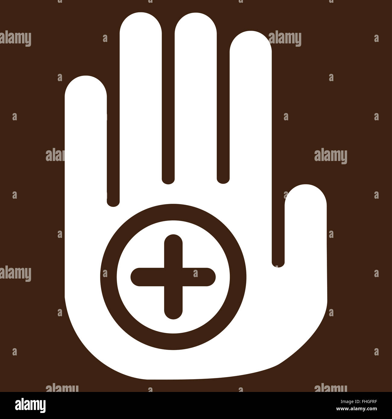 Hand Medical Marker Vector Icon Stock Photo - Alamy