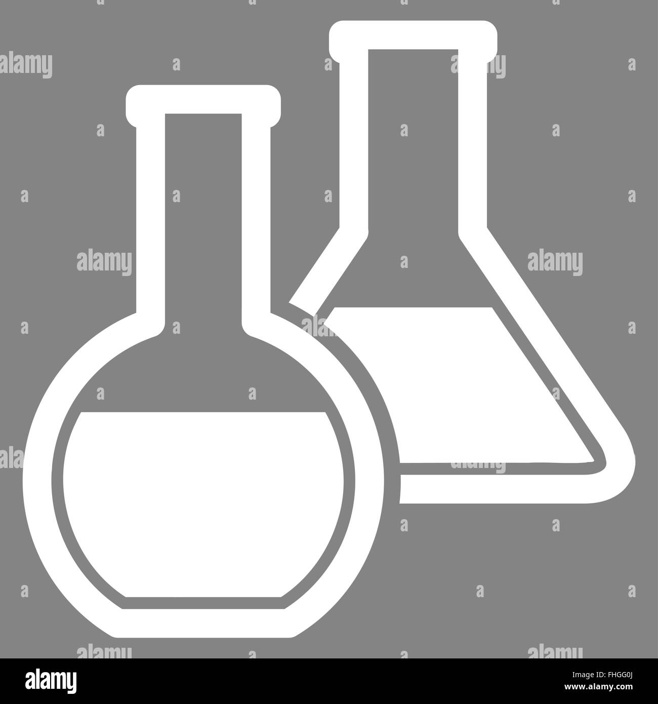 Glass Flasks Icon Stock Photo - Alamy