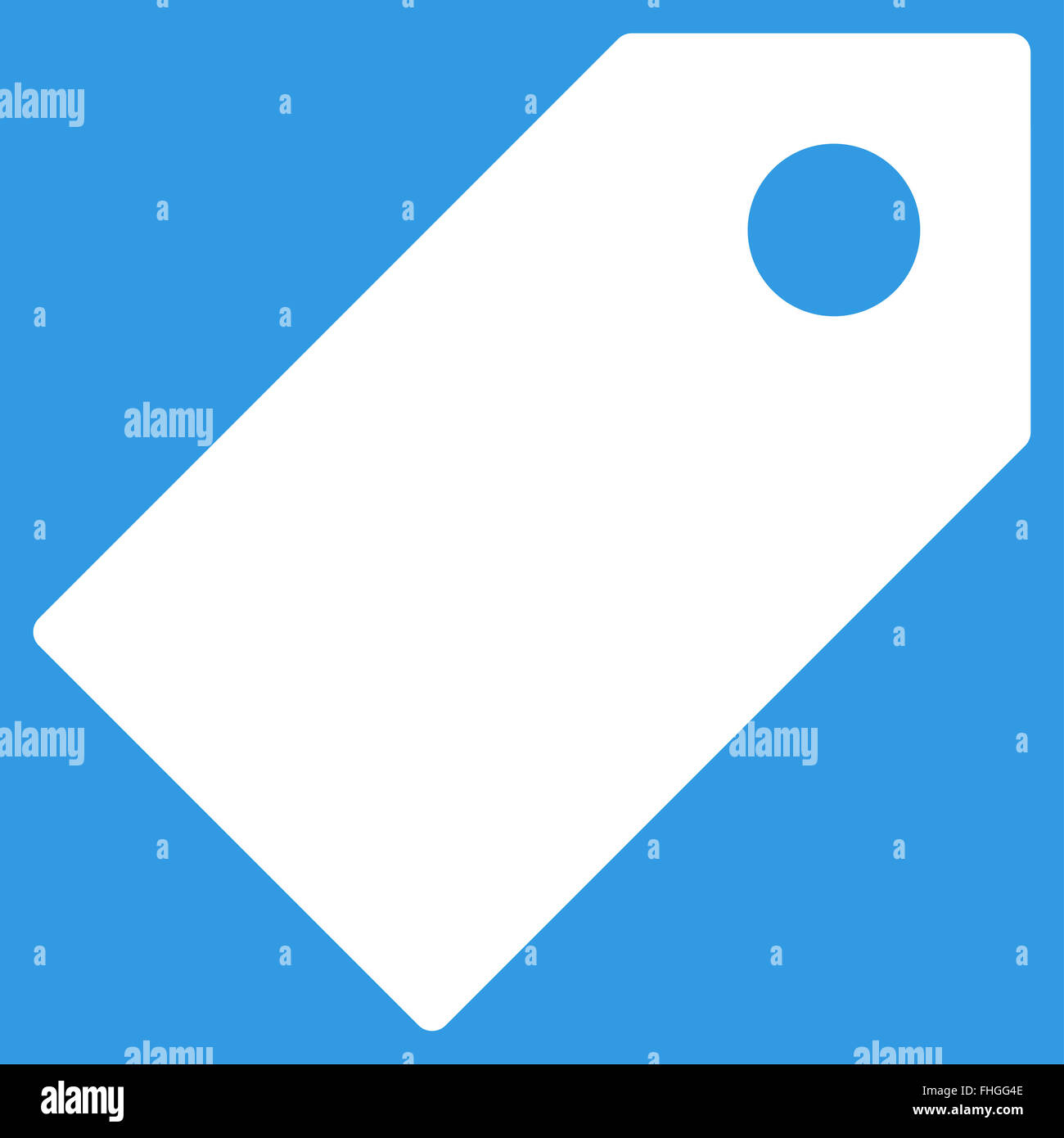 Tag flat white color icon Stock Photo - Alamy