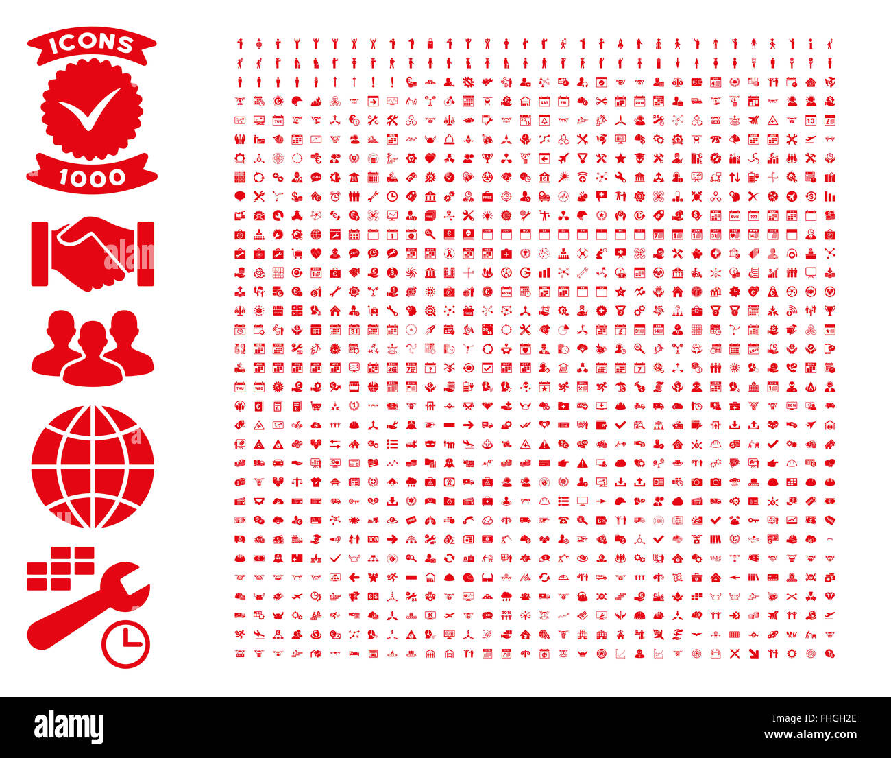 Collection Of 1000 Flat Vector Icons Stock Photo - Alamy