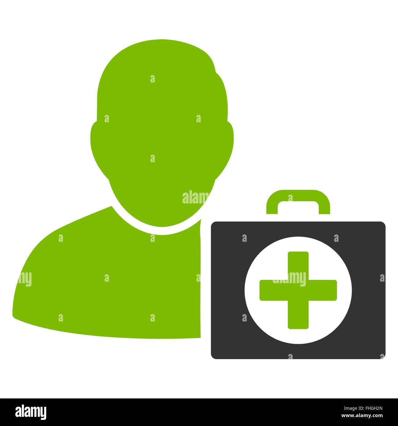 First Aid Man Icon Stock Photo - Alamy