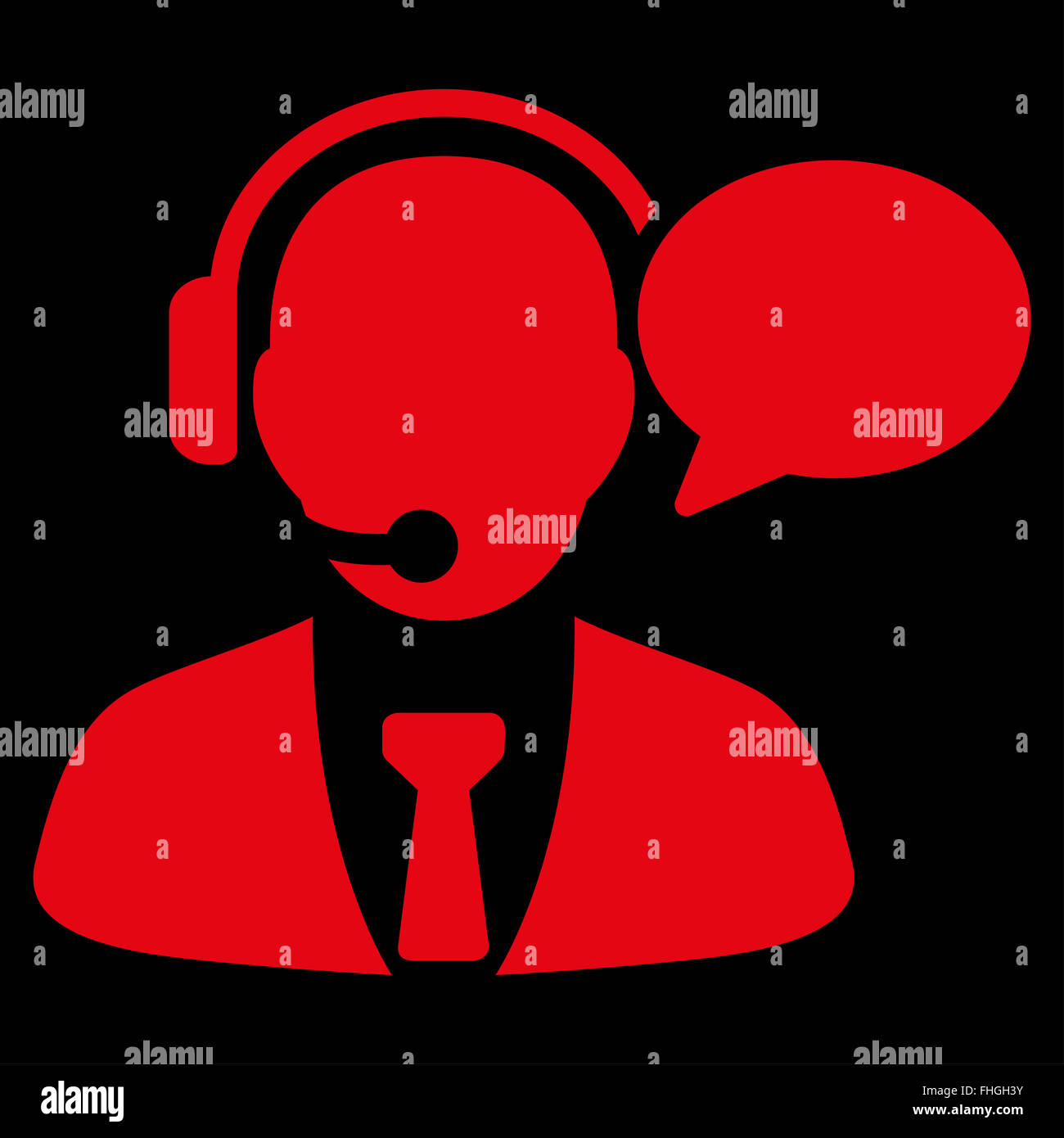Support Manager Message Icon Stock Photo - Alamy
