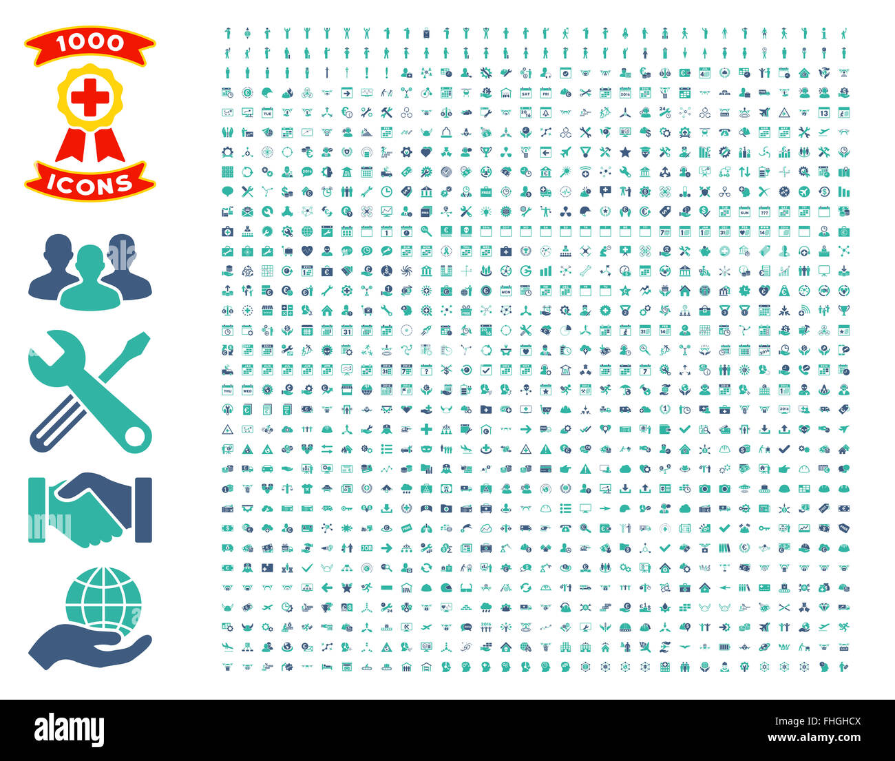 Set Of 1000 Flat Vector Icons Stock Photo - Alamy