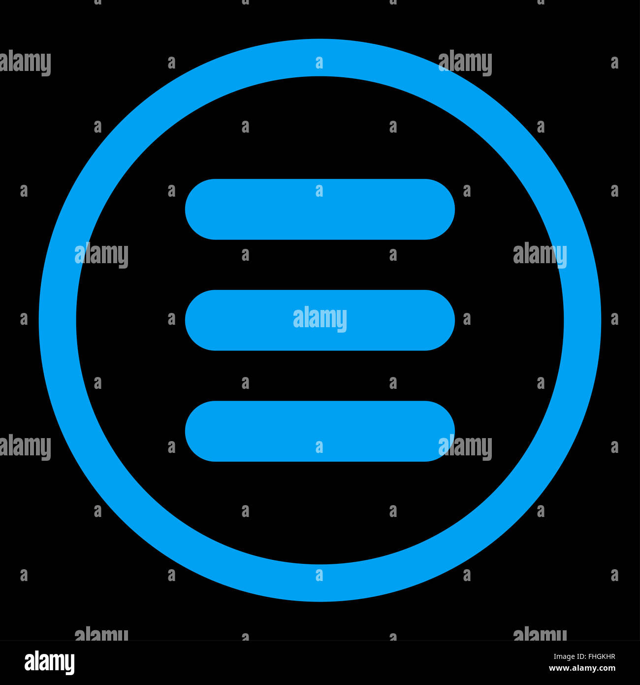 Stack flat blue color rounded raster icon Stock Photo - Alamy