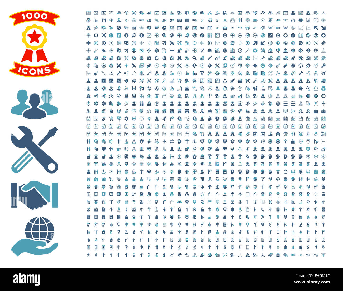 Set Of 1000 Flat Vector Icons Stock Photo - Alamy