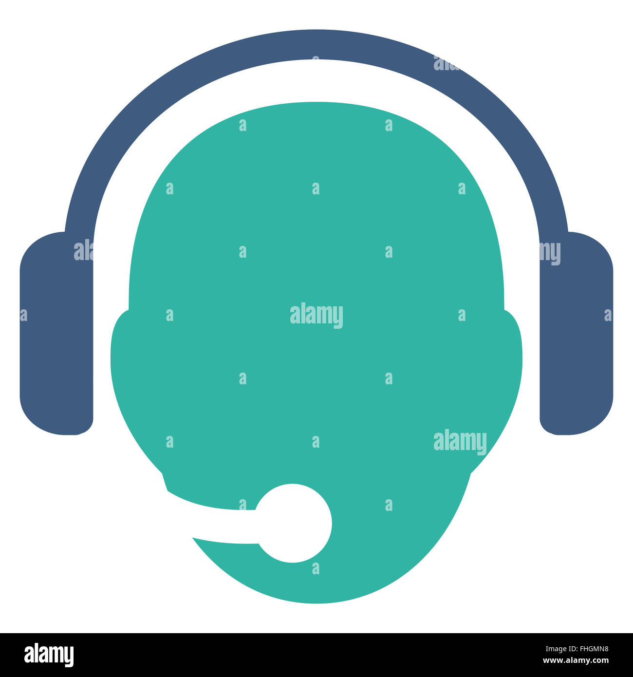 Operator Head Icon Stock Photo - Alamy