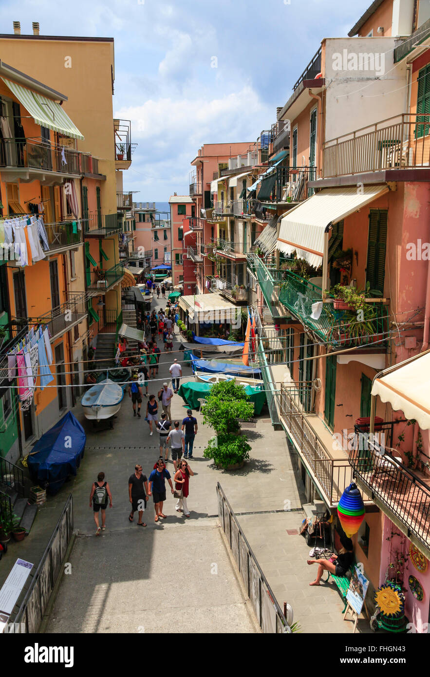 Street in Manarola Stock Photo - Alamy