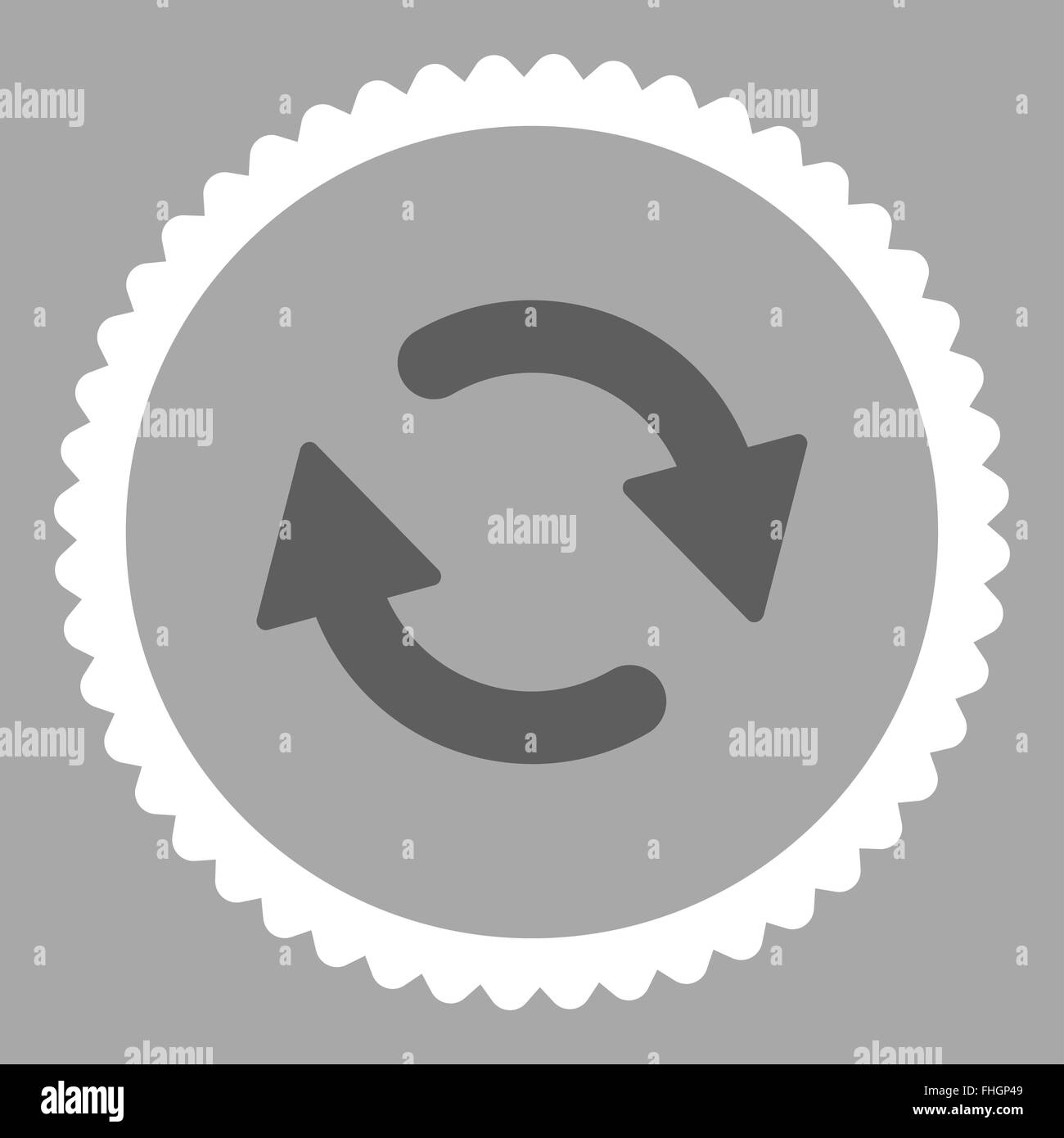 Refresh flat dark gray and white colors round stamp icon Stock Photo ...