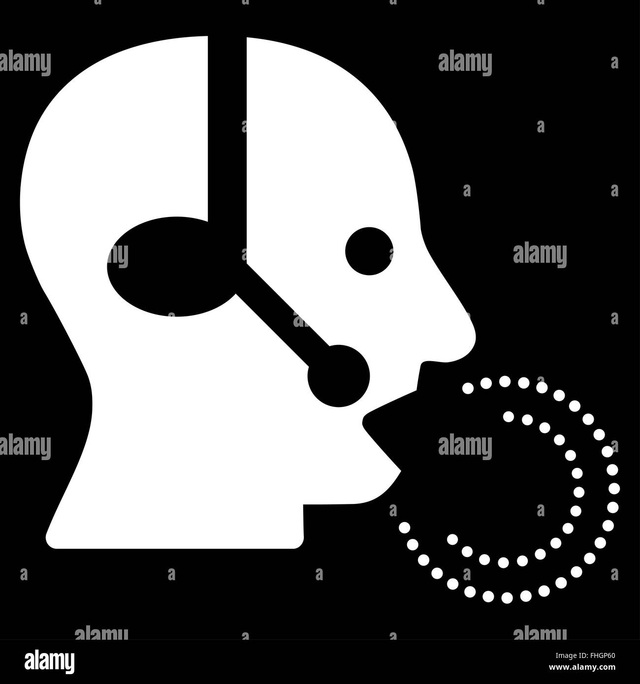 Operator Speech Icon Stock Photo - Alamy