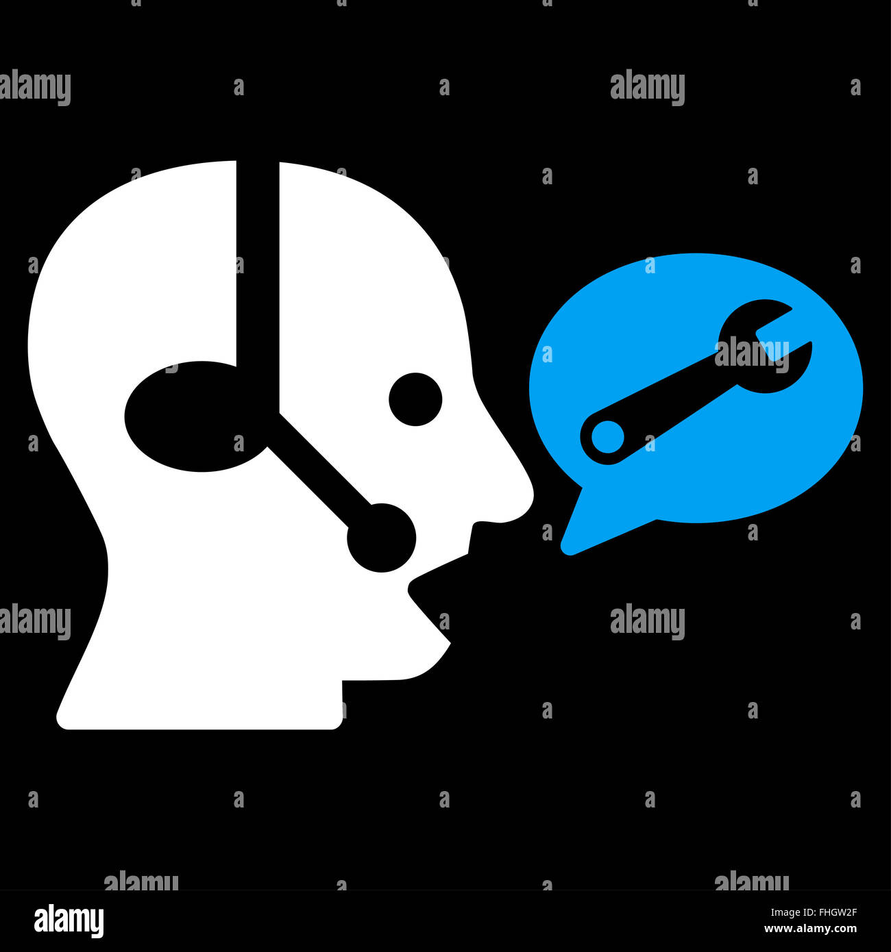 Operator Service Message Icon Stock Photo - Alamy