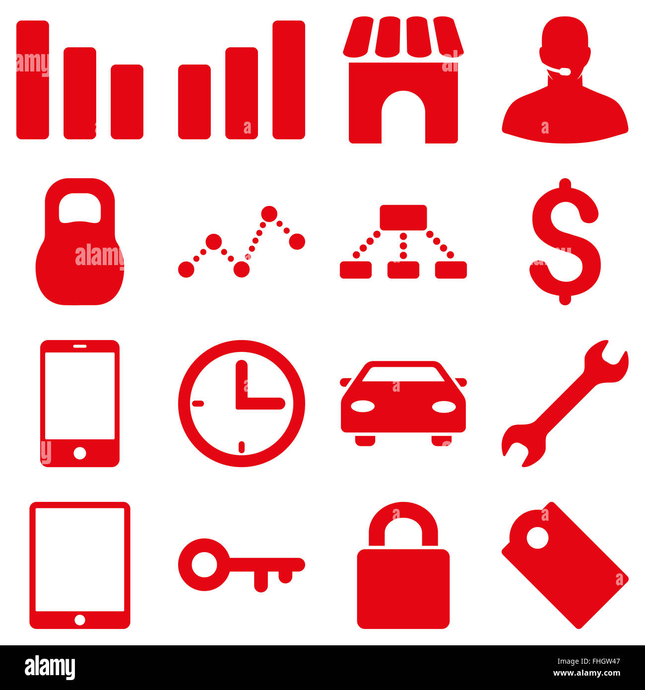 Basic business icons Stock Photo - Alamy