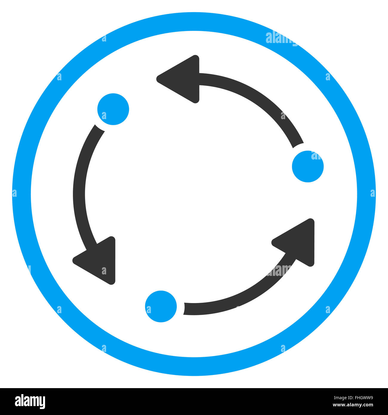 Rotate Rounded Icon Stock Photo - Alamy