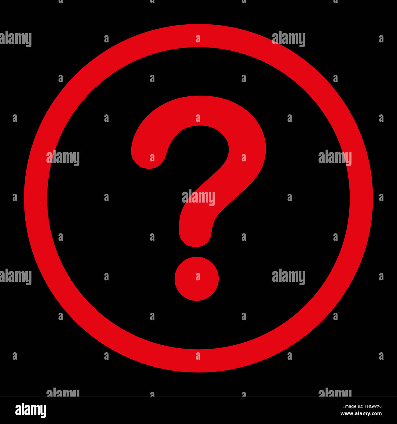 Question flat red color rounded raster icon Stock Photo - Alamy