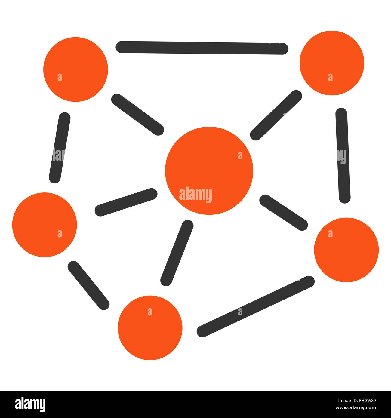 Social Graph icon Stock Photo - Alamy