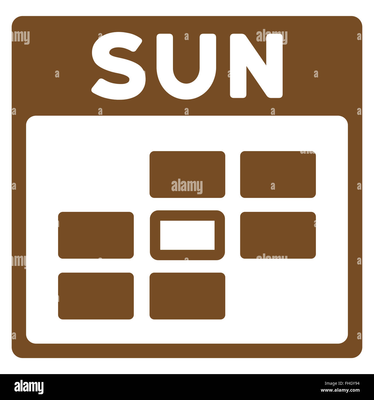 Sunday Flat Icon Stock Photo - Alamy