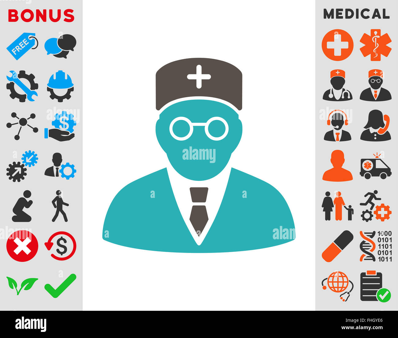 Main Physician Icon Stock Photo - Alamy