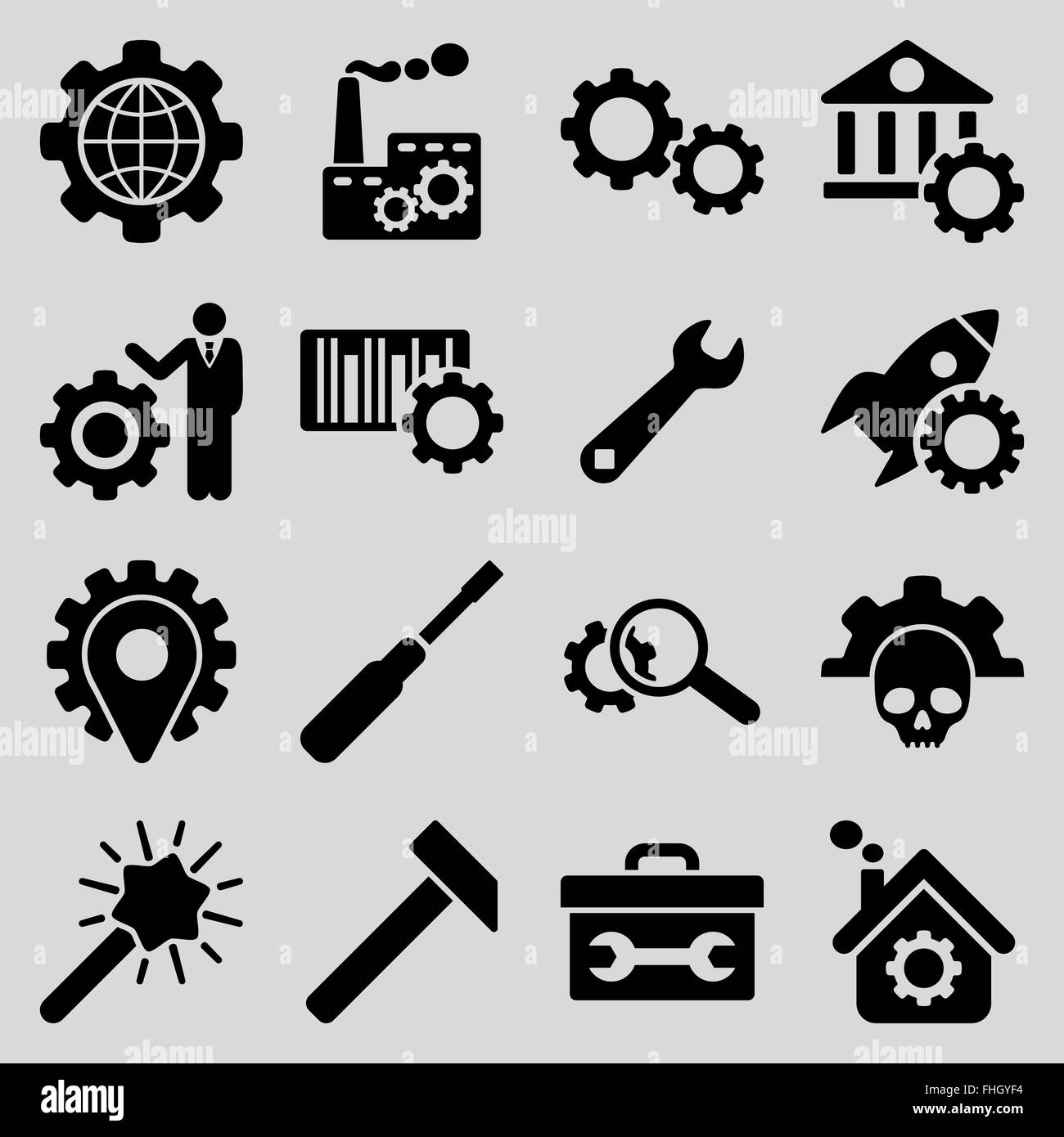 Options and service tools icon set Stock Photo - Alamy
