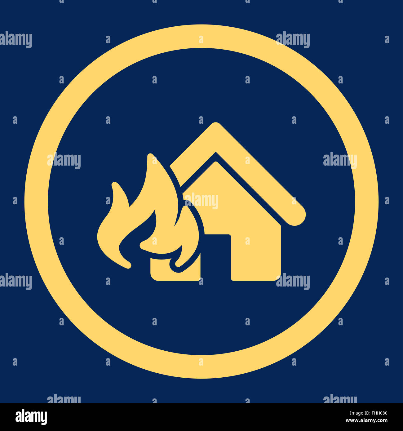 Fire Damage icon Stock Photo - Alamy