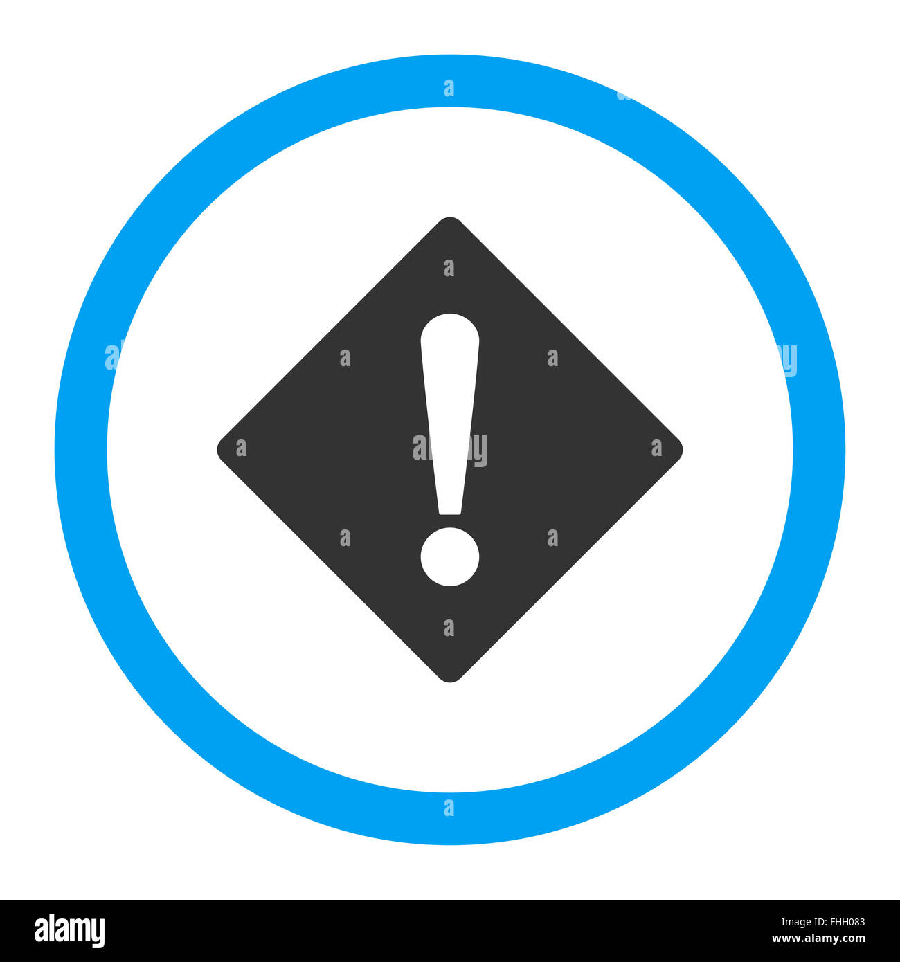 Error flat blue and gray colors rounded vector icon Stock Photo - Alamy